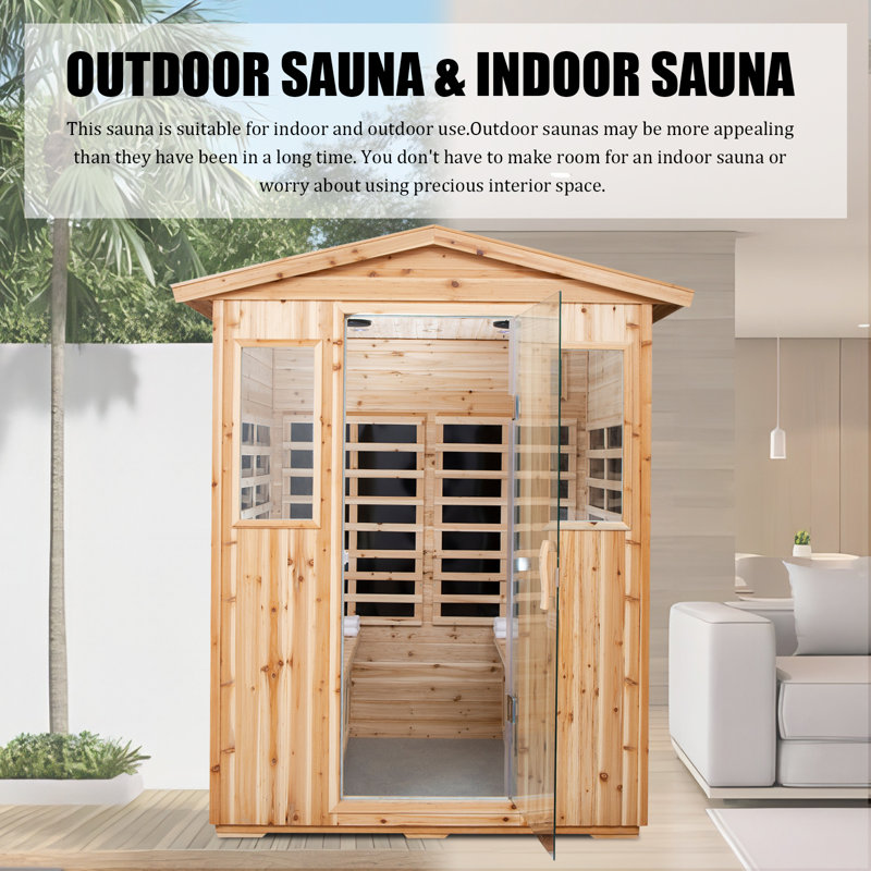 SoarFlash 4 - Person FAR Infrared Sauna in Fir | Wayfair
